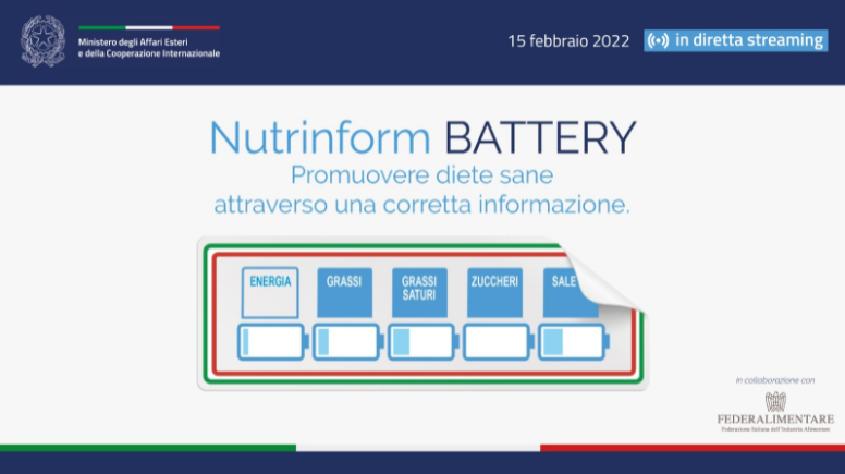 Presentazione dello schema di etichettatura nutrizionale “Nutrinform ...