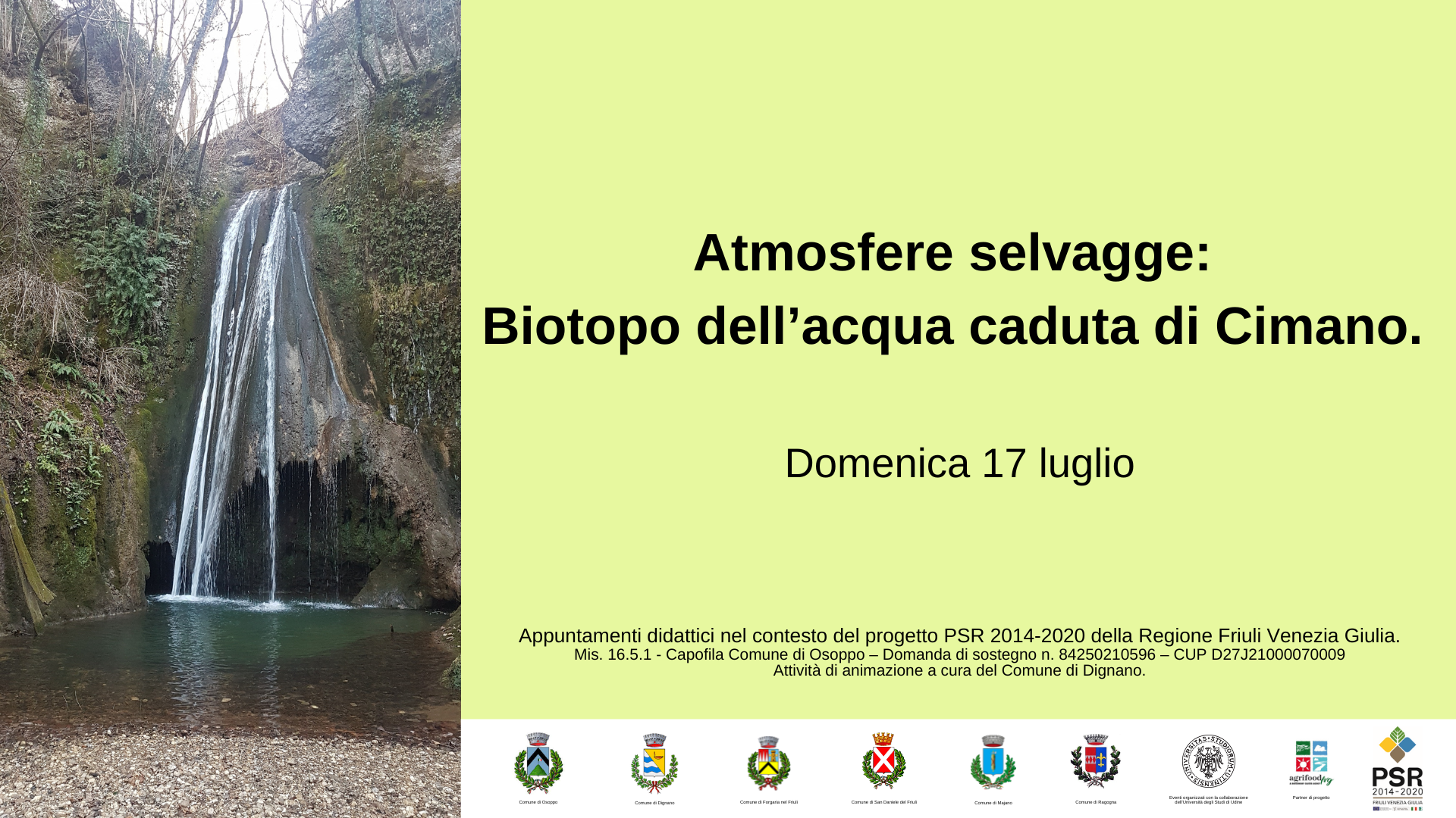 Atmosfere selvagge: Biotopo dell’acqua caduta di Cimano