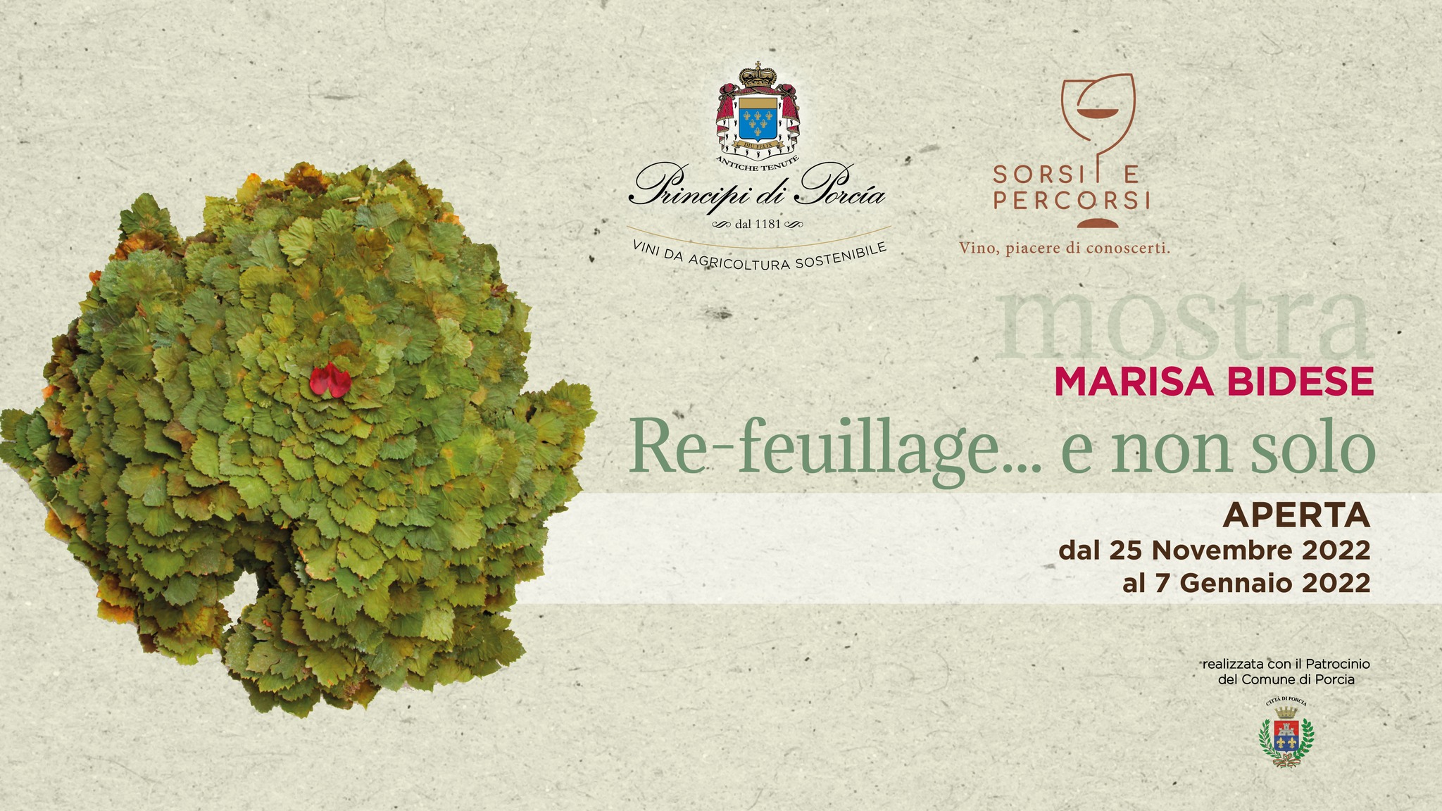 Inaugurazione Mostra Re- feuillage... e non solo di Marisa Bidese - Cantina Principi di Porcia